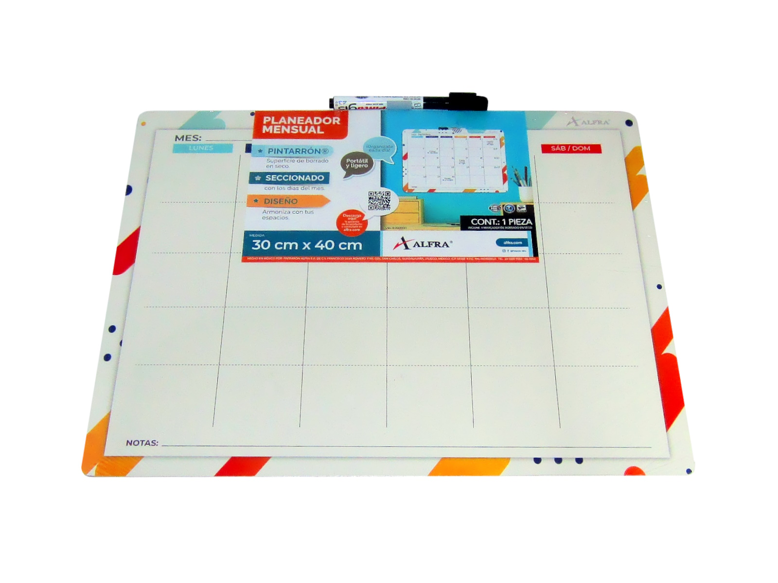 PINTARRON AGENDA MENSUAL 30X40 4948 ALFRA - Proveedora de Oficinas