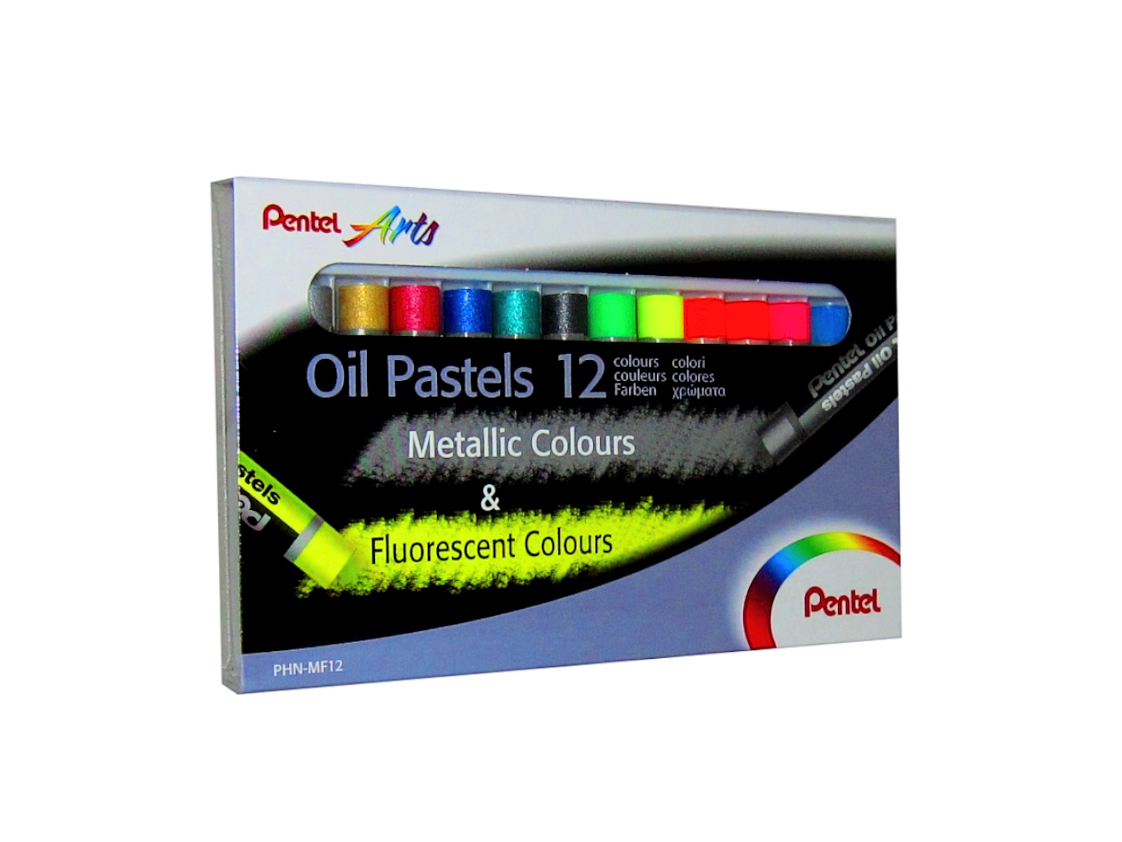 GISES PASTEL DE ACEITE METALIC-FLUORE EST C/12 PHN-MF12 PENT ...